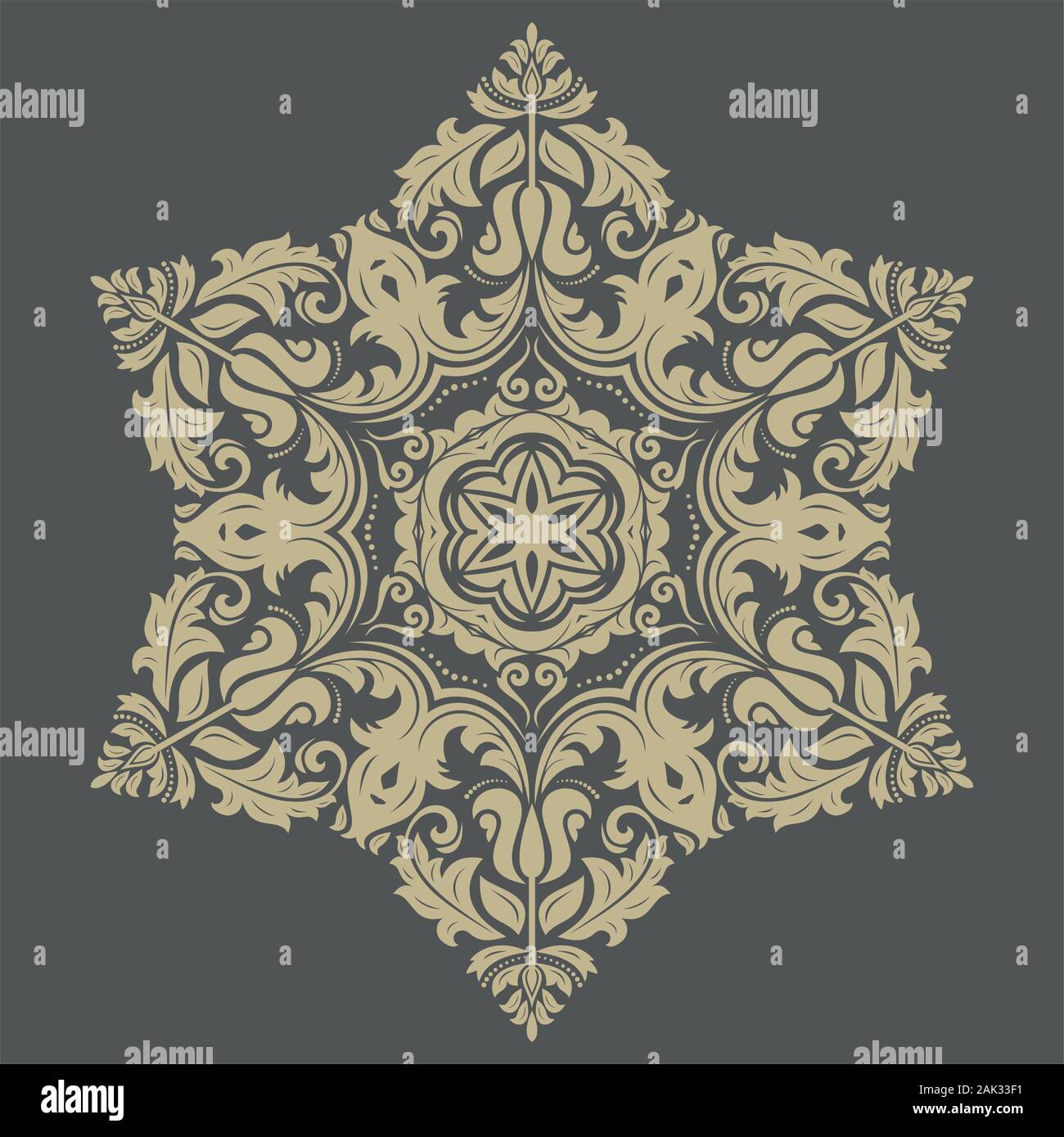 Damask Vector Orient Pattern Stock Vector Image & Art - Alamy
