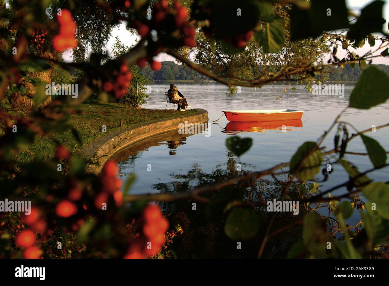 View of the lake Scharmützelsee in Bad Saarow in Brandenburg, Germany ...