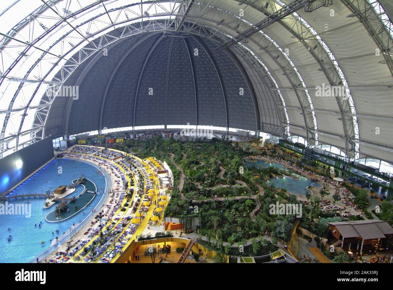 View of Tropical Islands, an artificial tropical resort and indoor pool ...