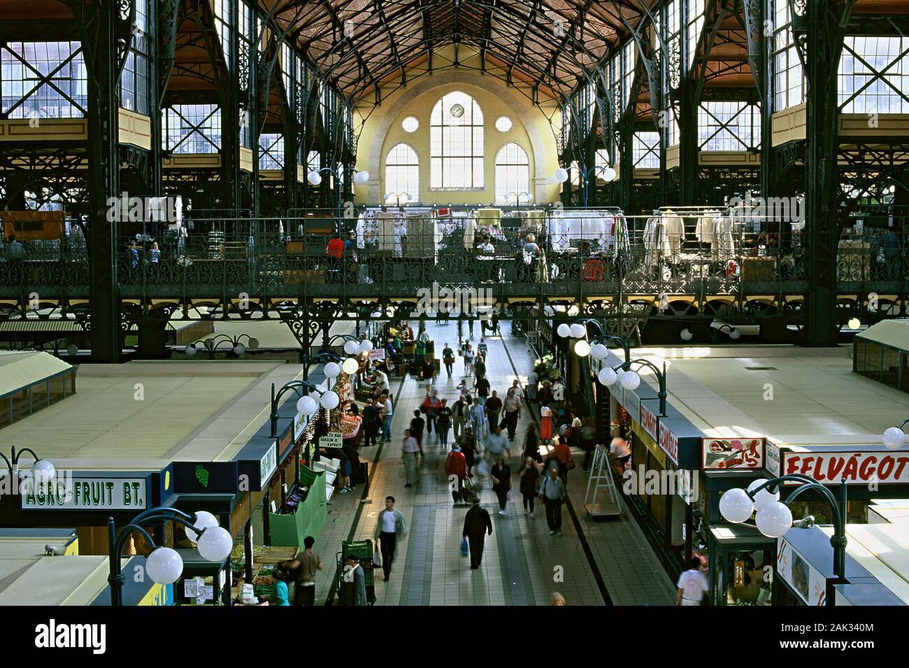 It's a busy atmosphere in the Great Market Hall, an indoor market, in ...