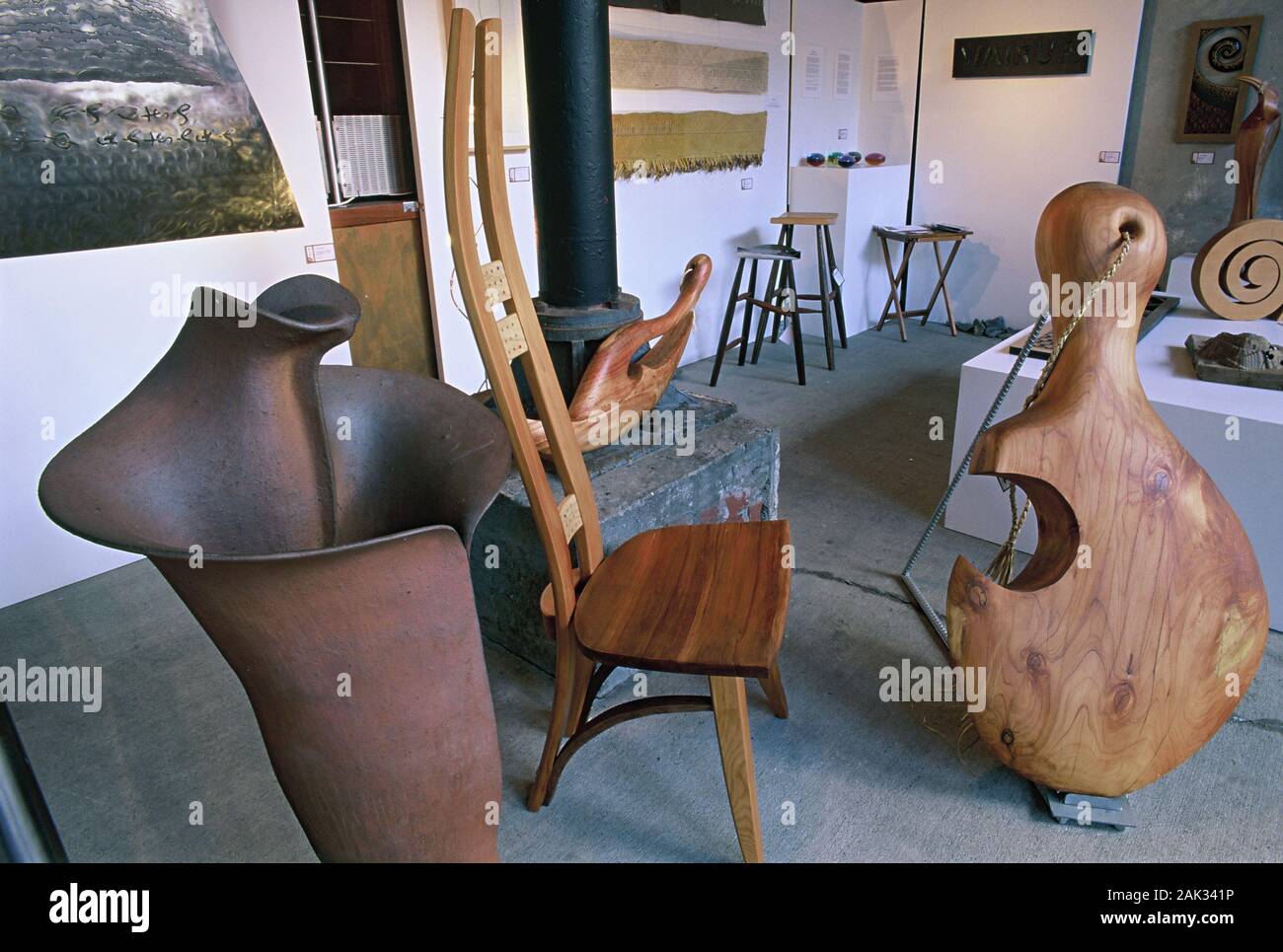 Curious art object are exhibited in the Art Gallery Kura in the New ...