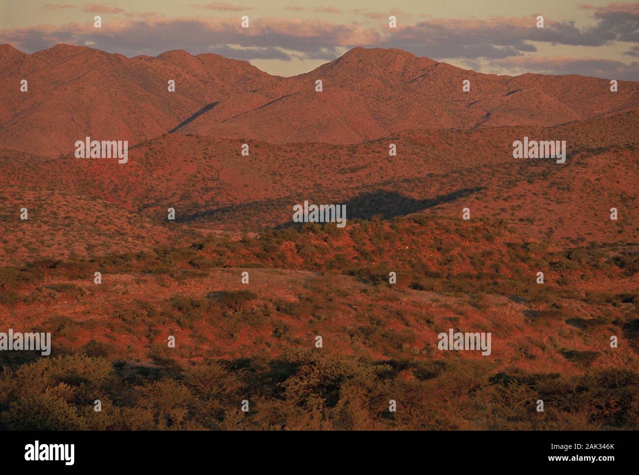 The Auas mountains are located in the south of Windhoek, Namibia ...