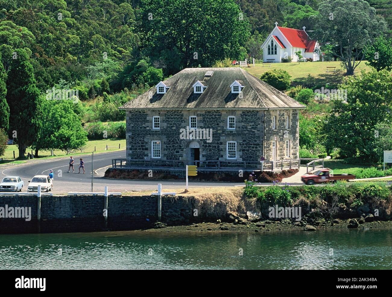 View of the house Stone Store in Kerikeri. It is the oldest stone ...