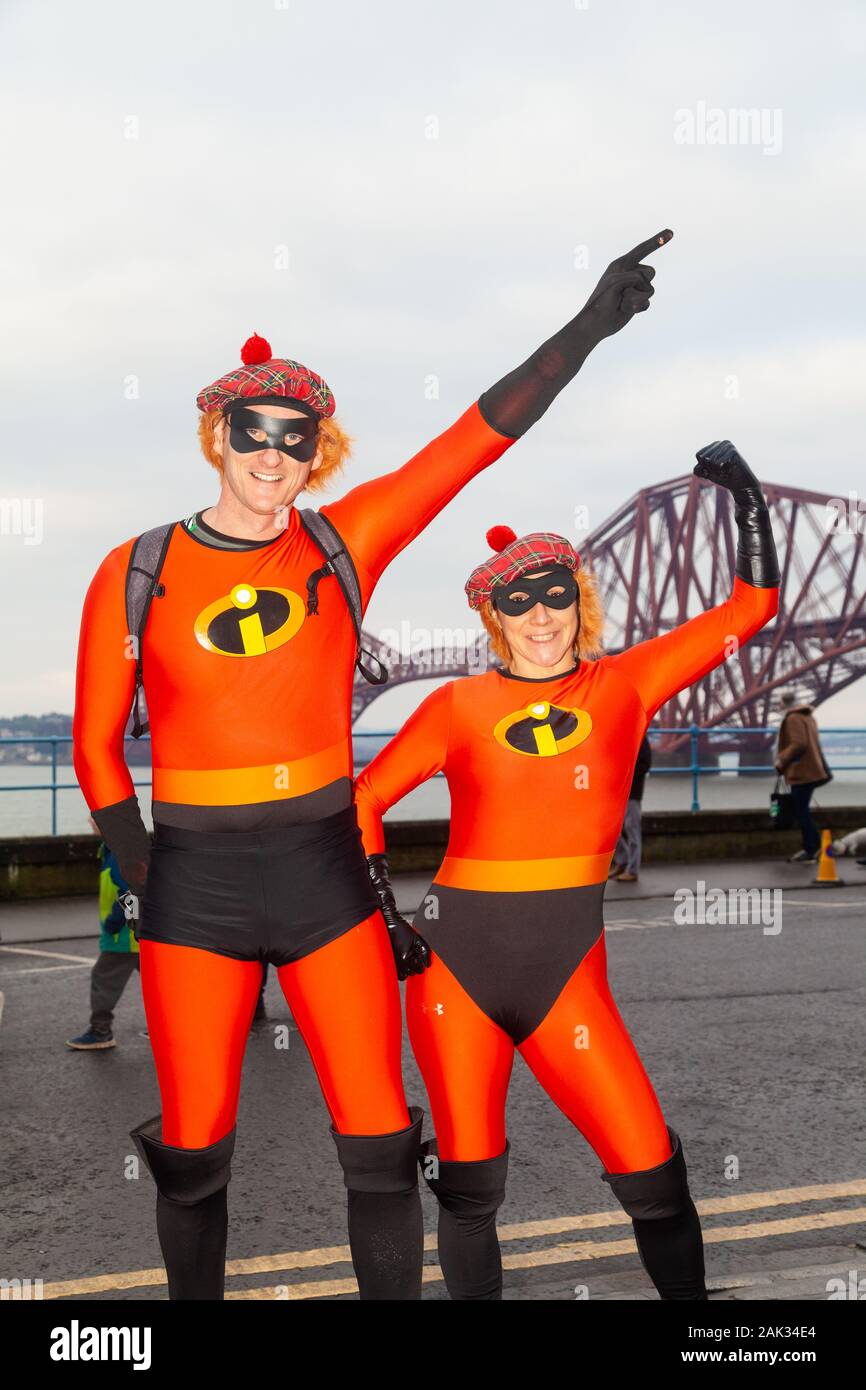 Revellers wearing fancy dress for the Traditional New Years Day Loony ...