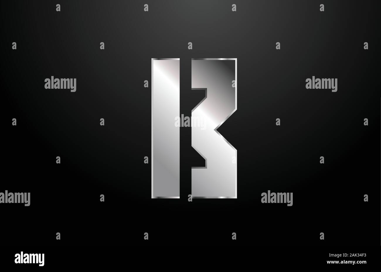 silver metal alphabet letter B logo icon template. Suitable for a ...