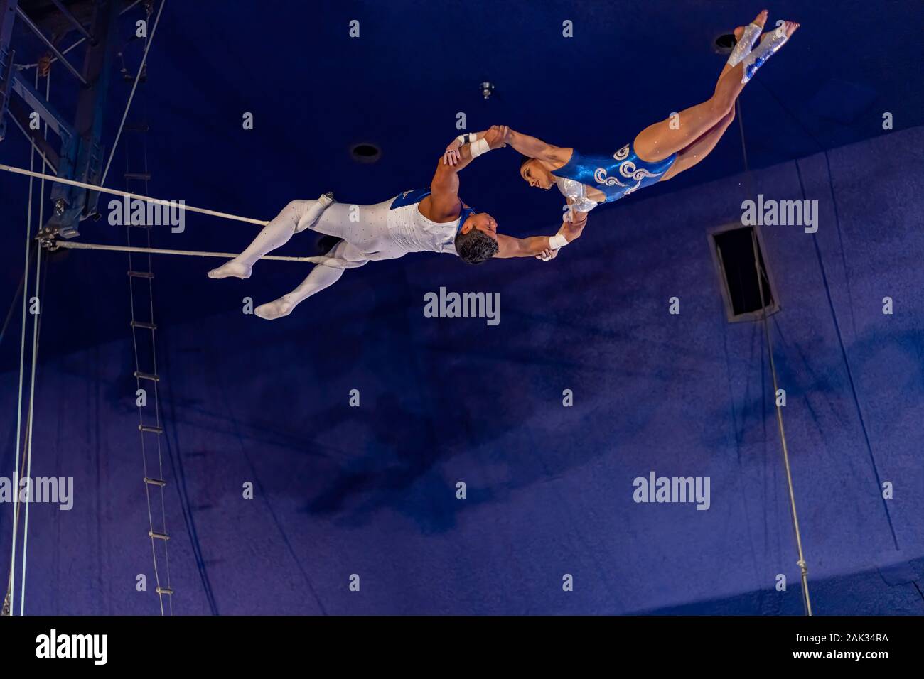 Las Vegas, JAN 4: Free Acrobatic Troupe show in the famous Circus ...