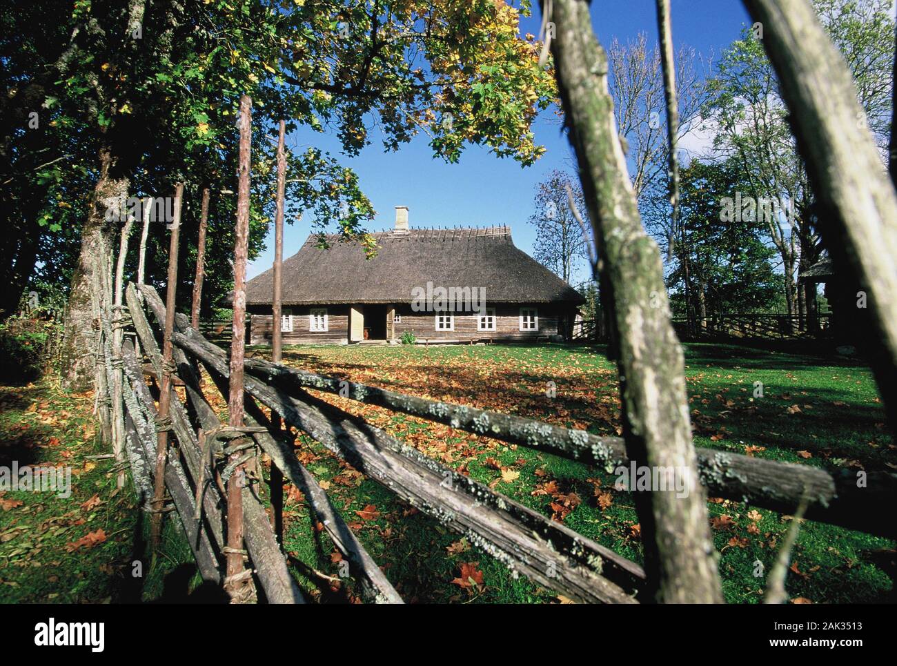 View of a farm in the hamlet Viki on the island Saaremaa, Estonia ...