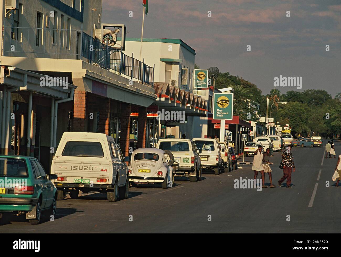 The main street of the town Tsumeb, Namibia. (Undated picture) | usage ...