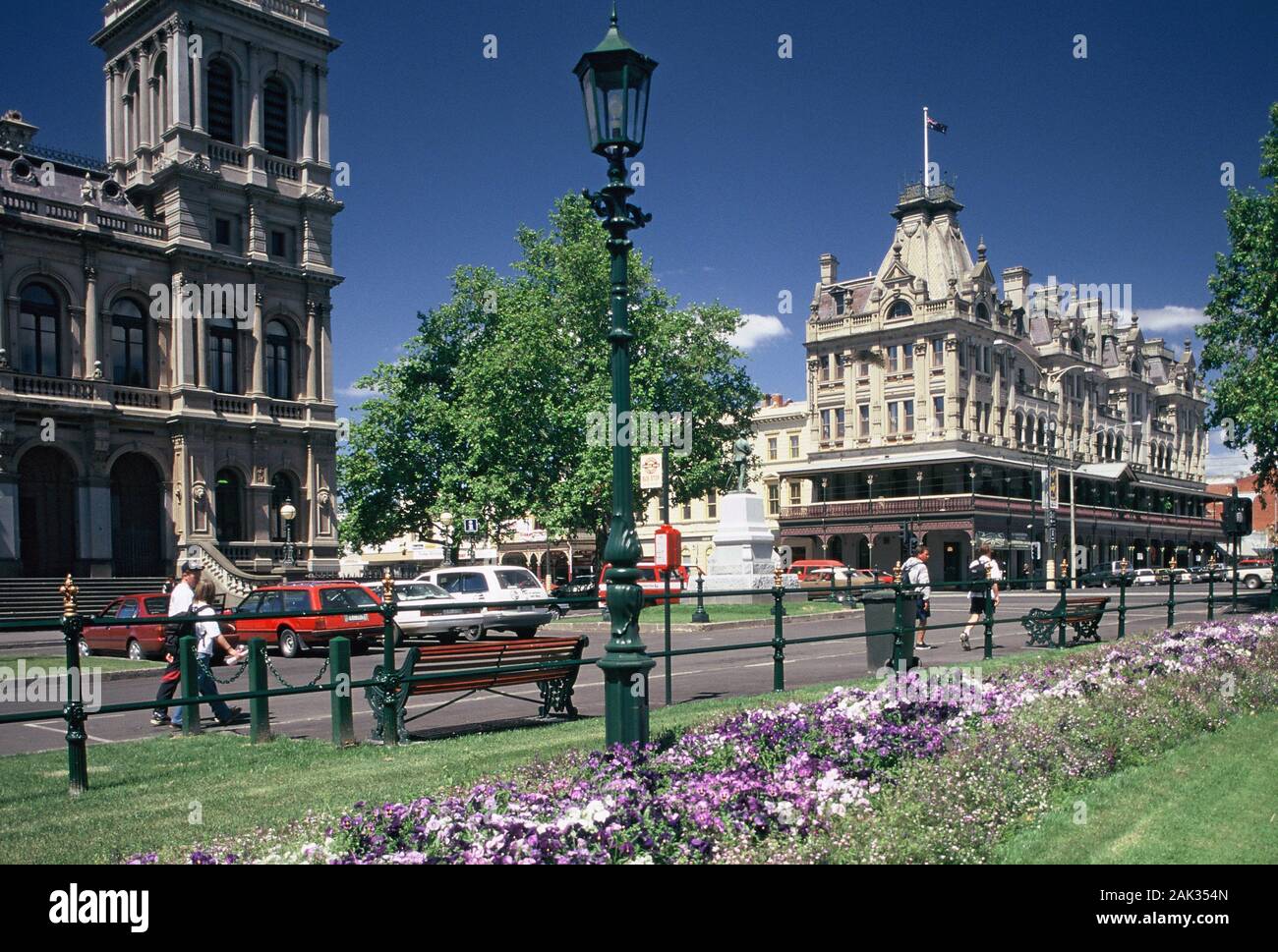 View of historic buildings, the post office and the Shamrock Hotel, of ...