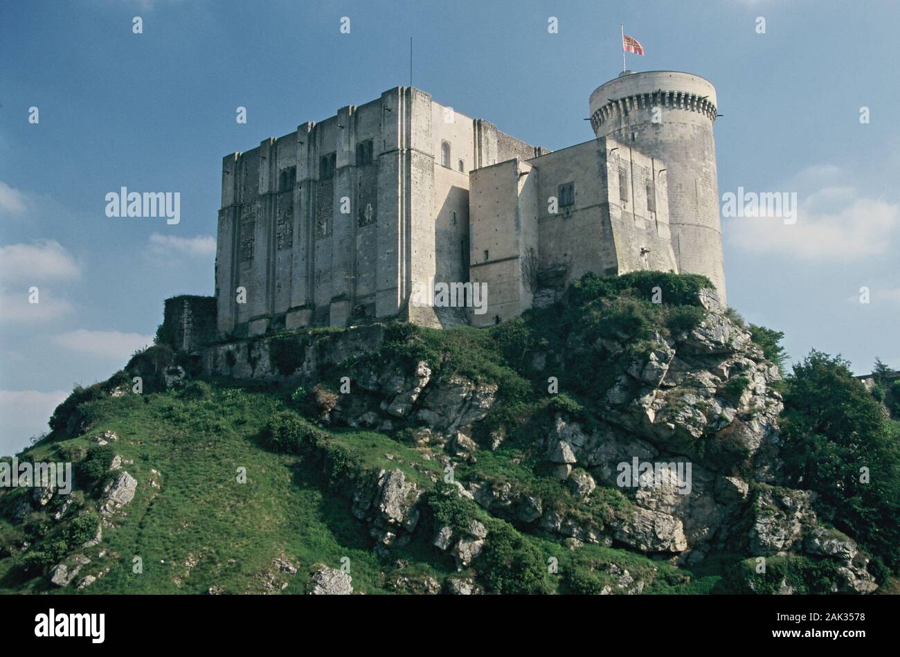 View of the Falaise castle in Falaise (Calvados departement), France ...