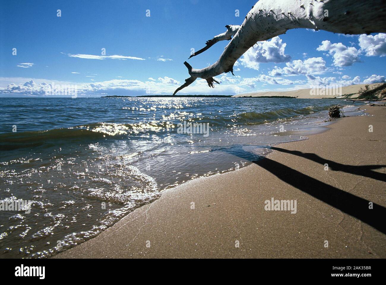 View of the -Big Dune- (highest shifting sand dune of Europe) and the ...