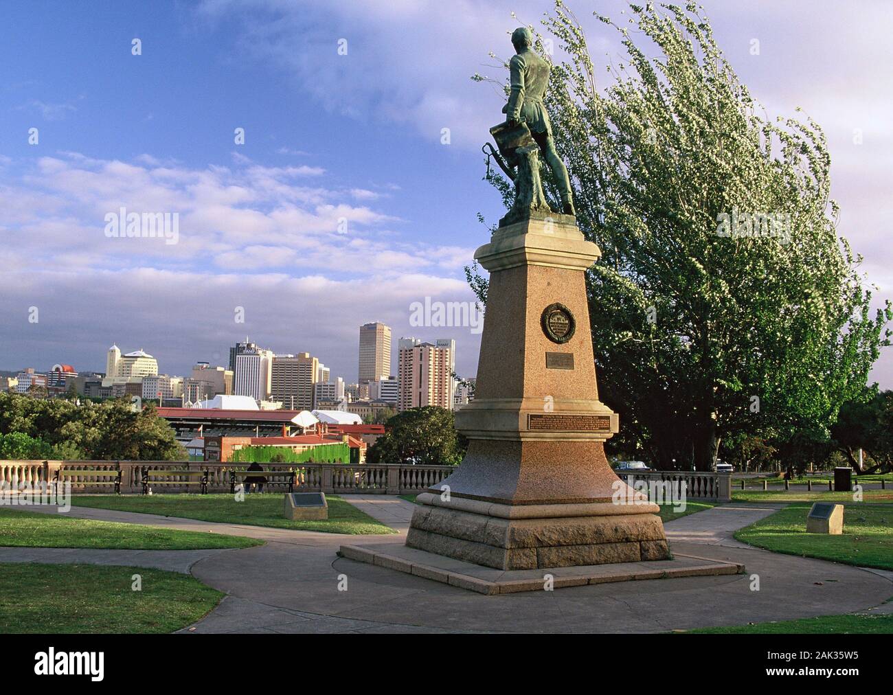 View of the William Light Memorial at the Light Square in Adelaide, the ...