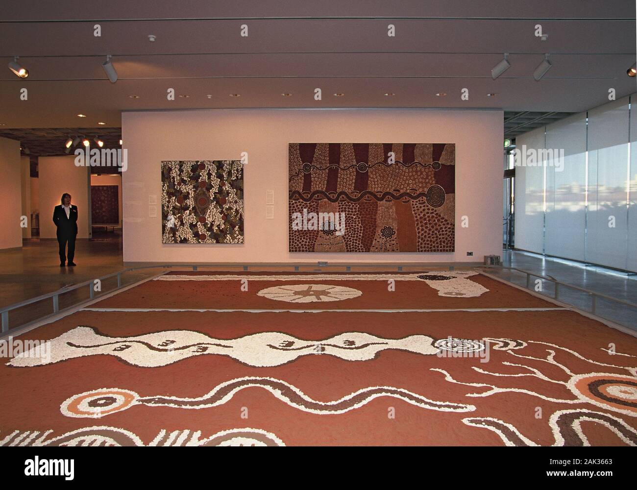 View of Aboriginal art in the Art Gallery of New South Wales in Sydney ...