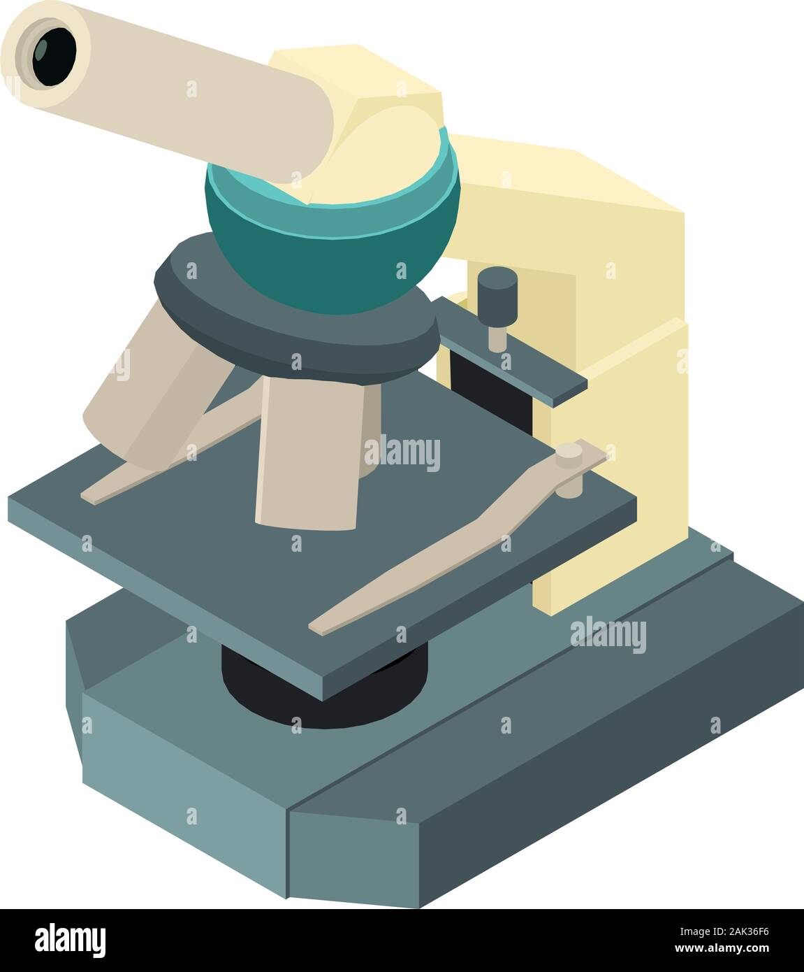 Science microscope icon. Isometric of science microscope vector icon ...