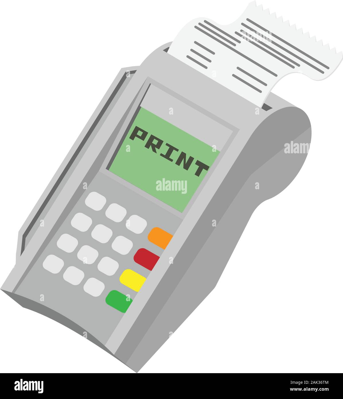 Print bill paper icon. Isometric of print bill paper vector icon for ...