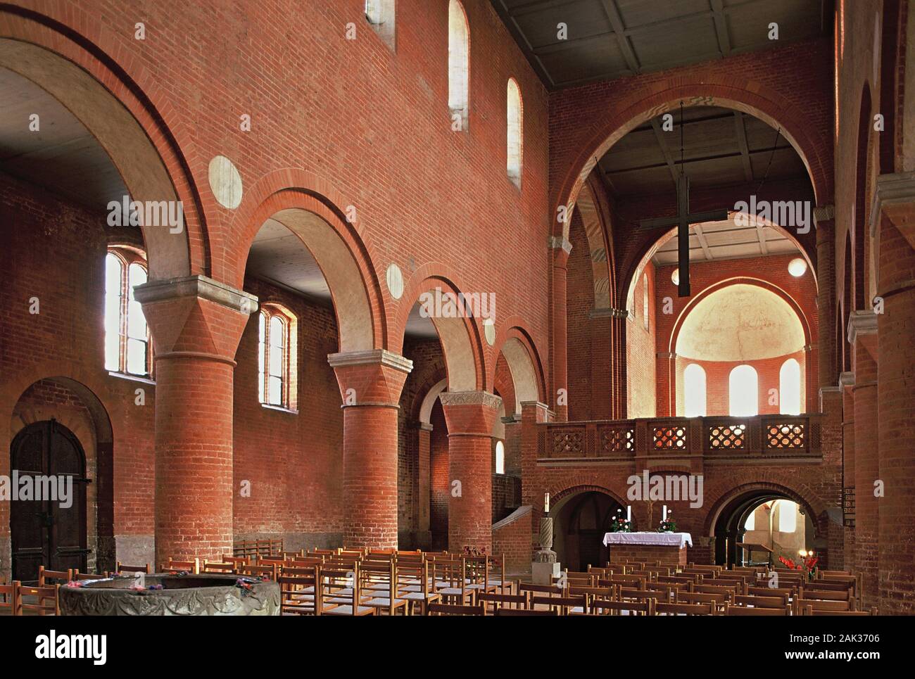 Simple brick architecture in the Romanesque style characterises the ...