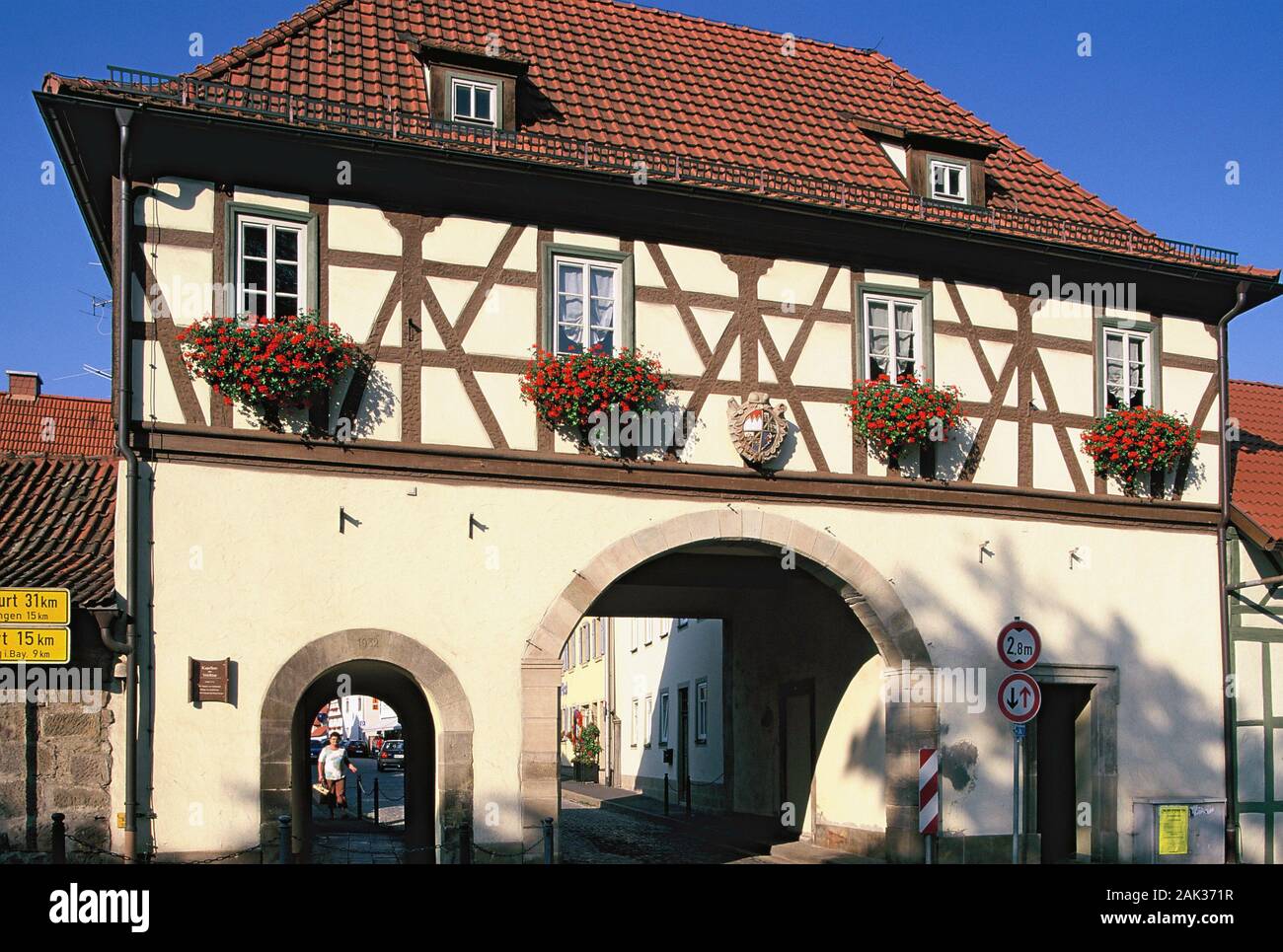 View of the Town Gate of Hofheim in Unterfranken in Bavaria, Germany ...
