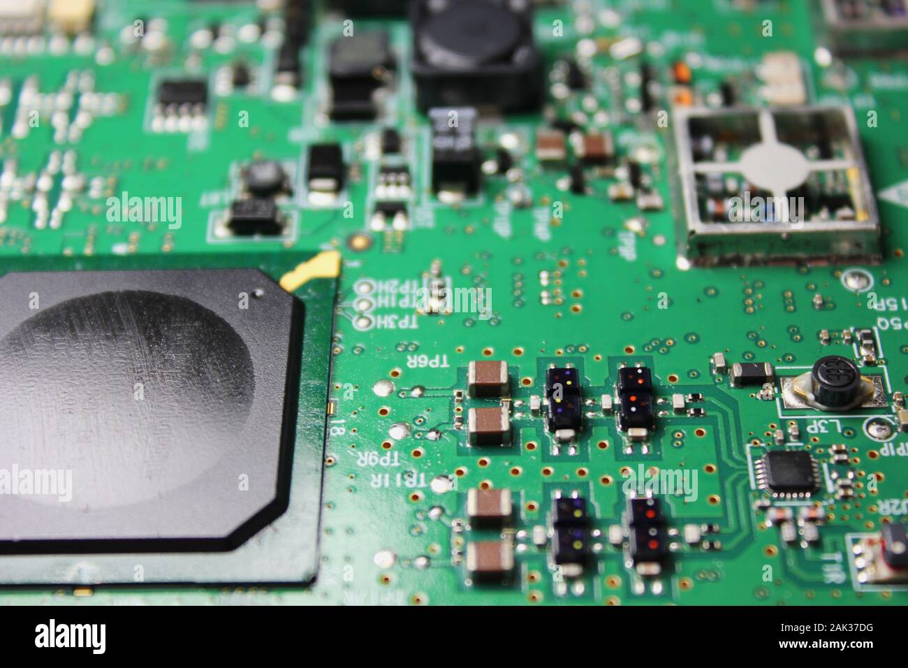 Closeup of electronic circuit board or PCB printed circuit board Stock ...