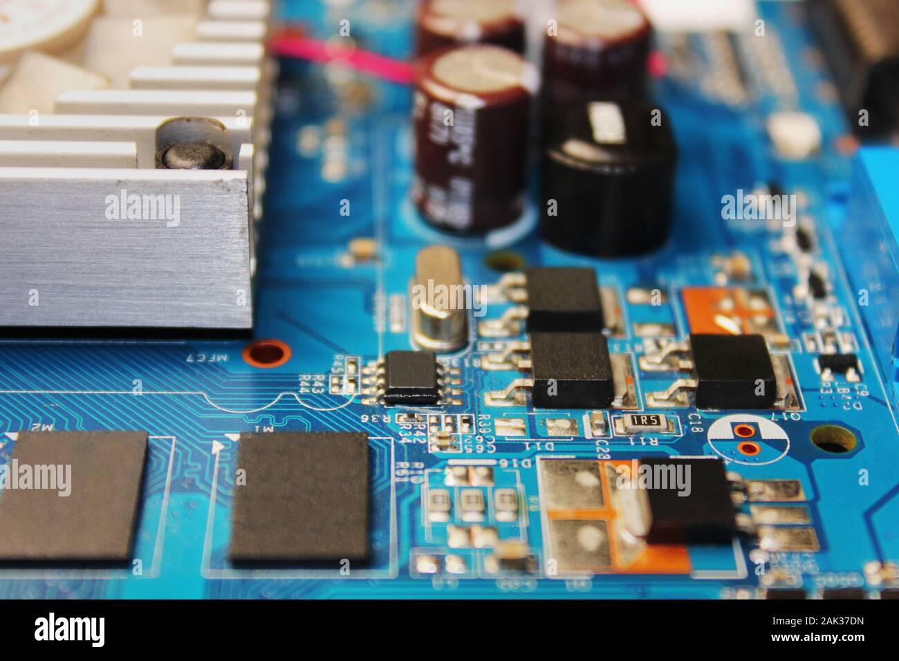 Closeup of electronic circuit board or PCB printed circuit board Stock ...
