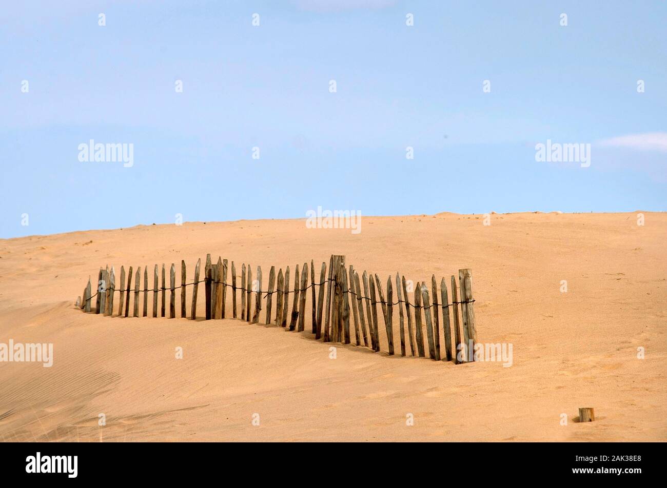 Sand trap fencing,Sandhaven beach, South Shields, South Tyneside Stock ...