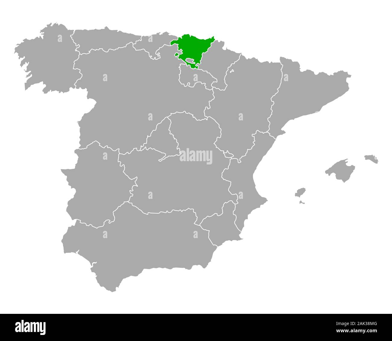 Map of Basque Country in Spain Stock Photo - Alamy