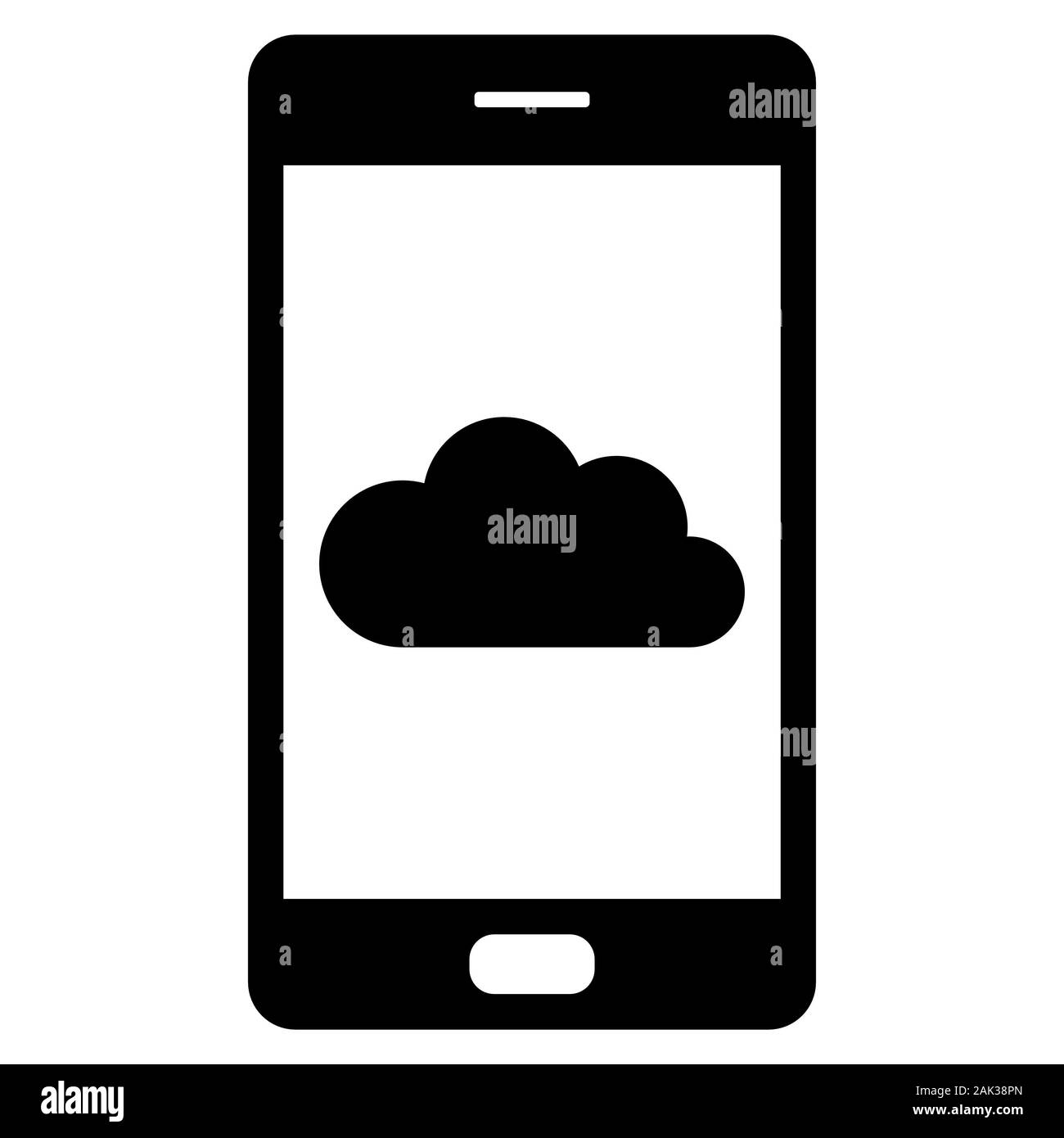Cloud and smartphone Stock Photo - Alamy