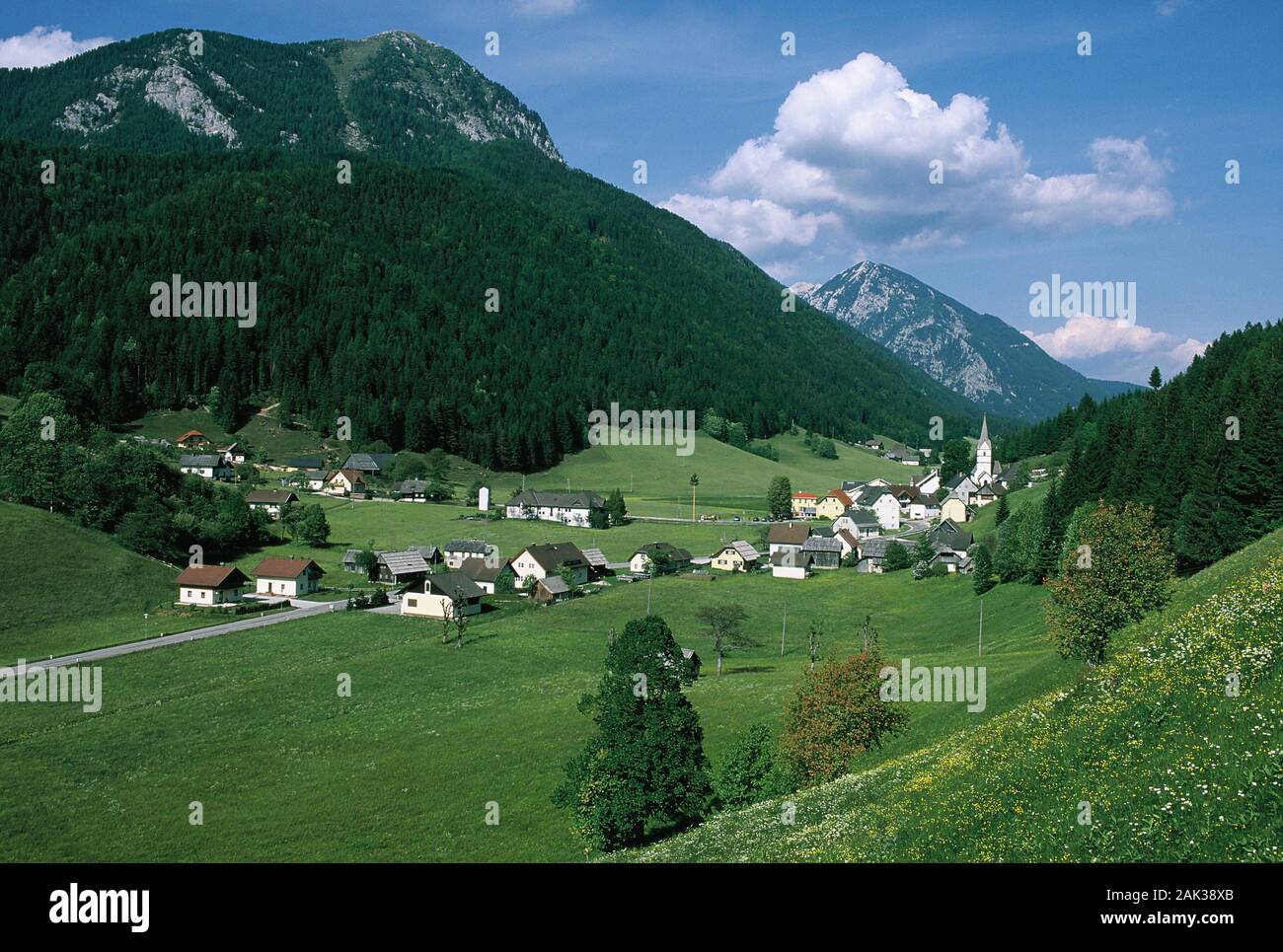 View of the valley of Zell, Sele, in Austria.(undated picture) | usage ...