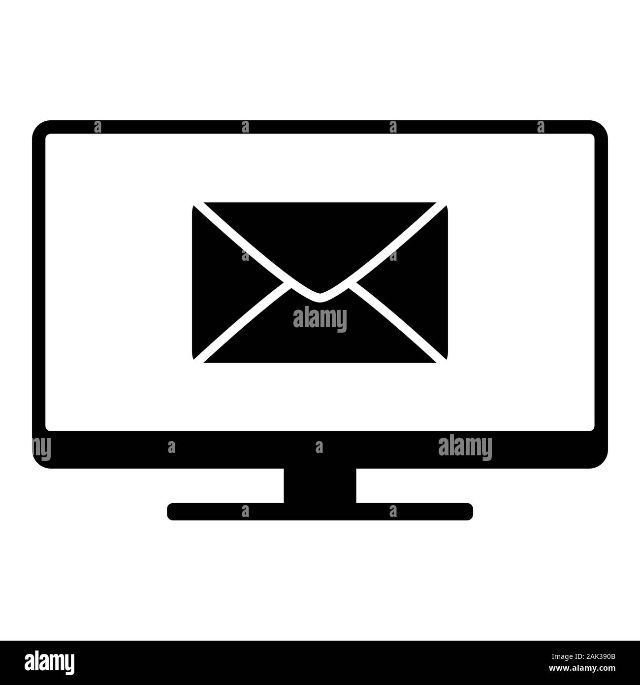Email message screen Black and White Stock Photos & Images - Alamy