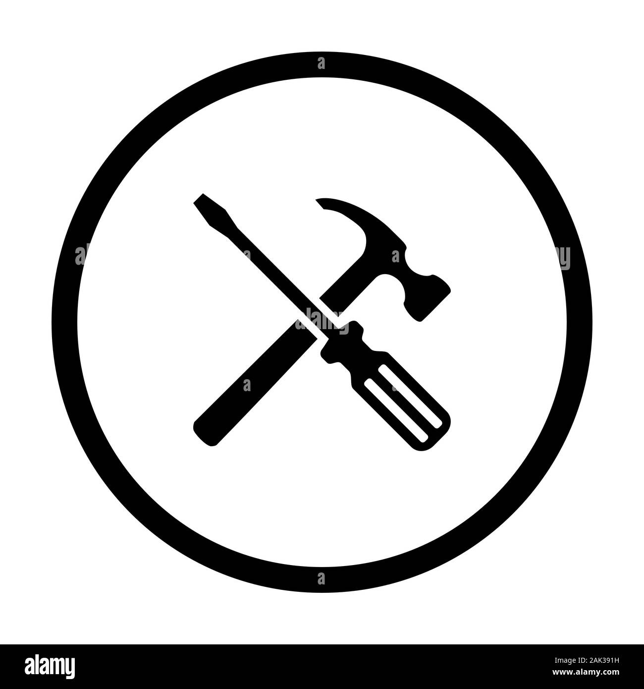Tools and circle Stock Photo - Alamy