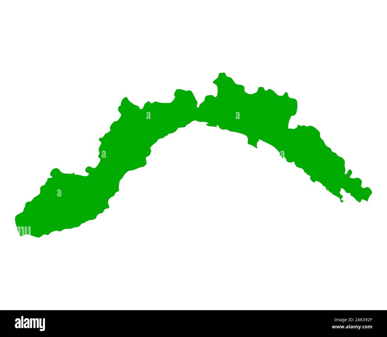 Map of Liguria Stock Photo - Alamy