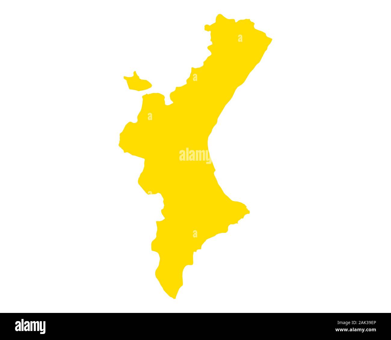 Map of Valencia Stock Photo - Alamy