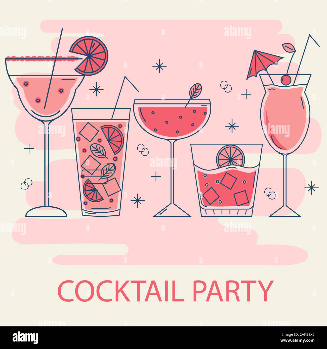 Cocktail Party Illustration