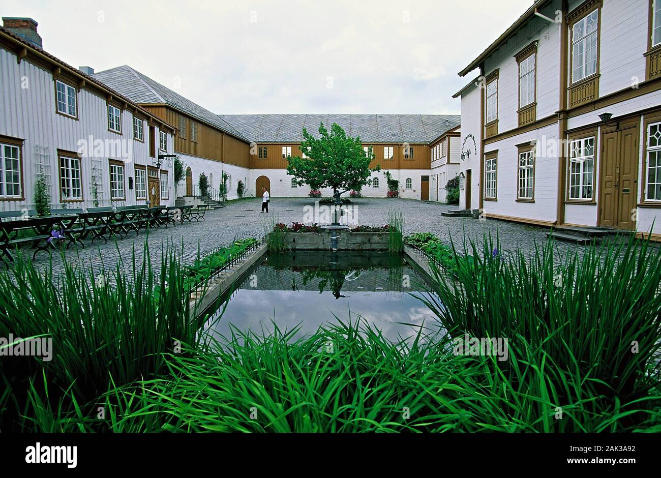 The buildings of the Music Historian Museum Ringve at the egde of ...
