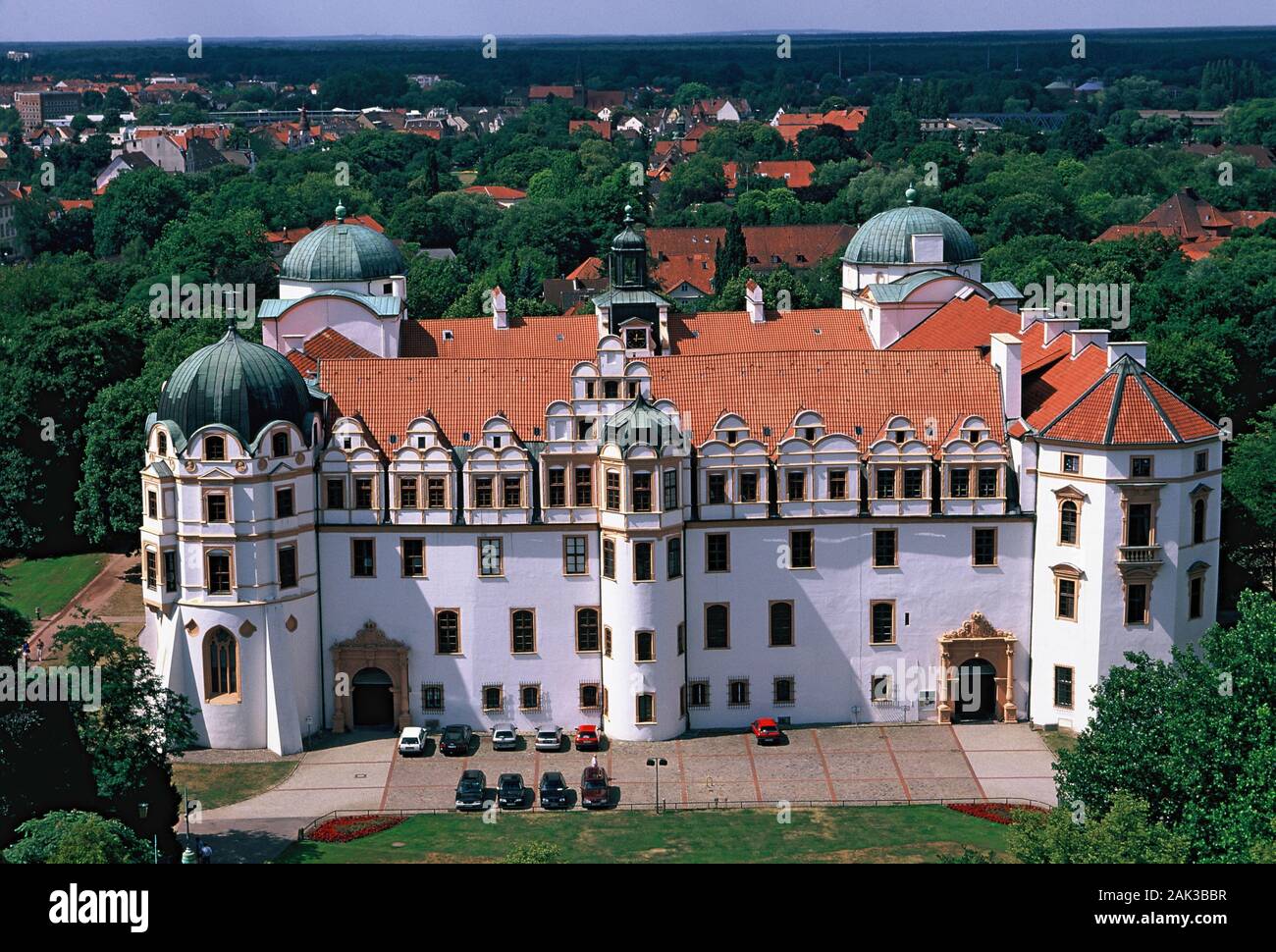 View of the castle of Celle. The oldest parts of the castle date back ...