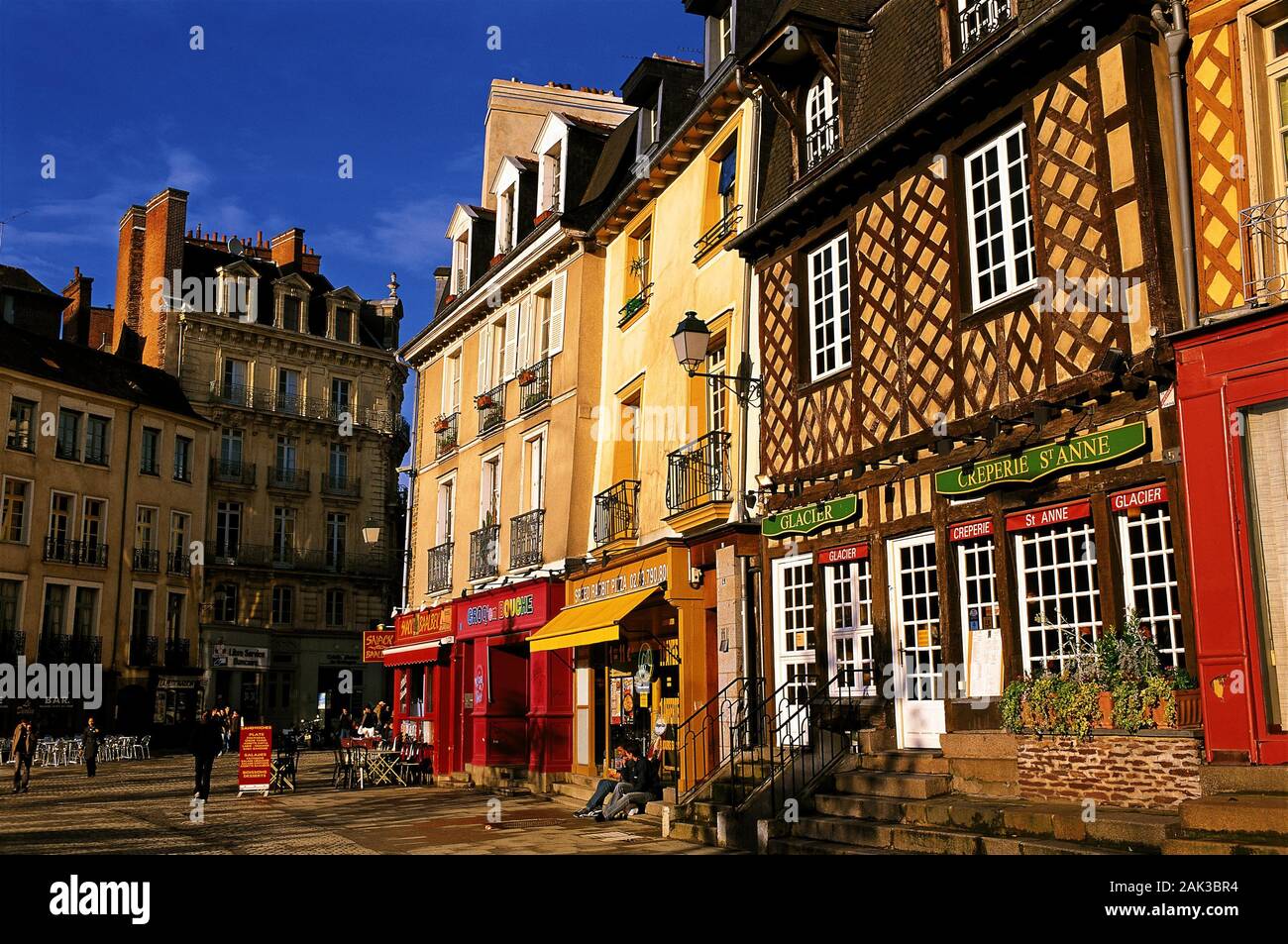 The Place de Ste-Anne in the Breton town Rennes, France. (undated ...