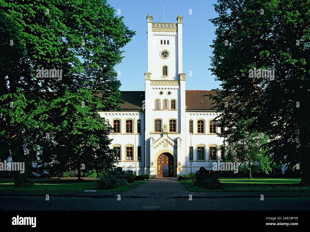View of the New Castle in Aurich. It was built on the foundation walls ...