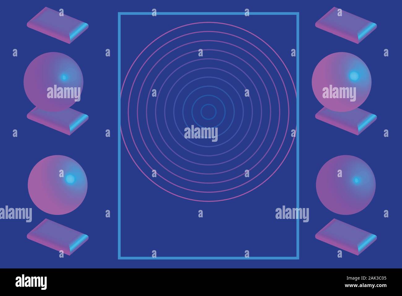 Frame of Blue Purple Balls Planes Stock Vector Image & Art - Alamy