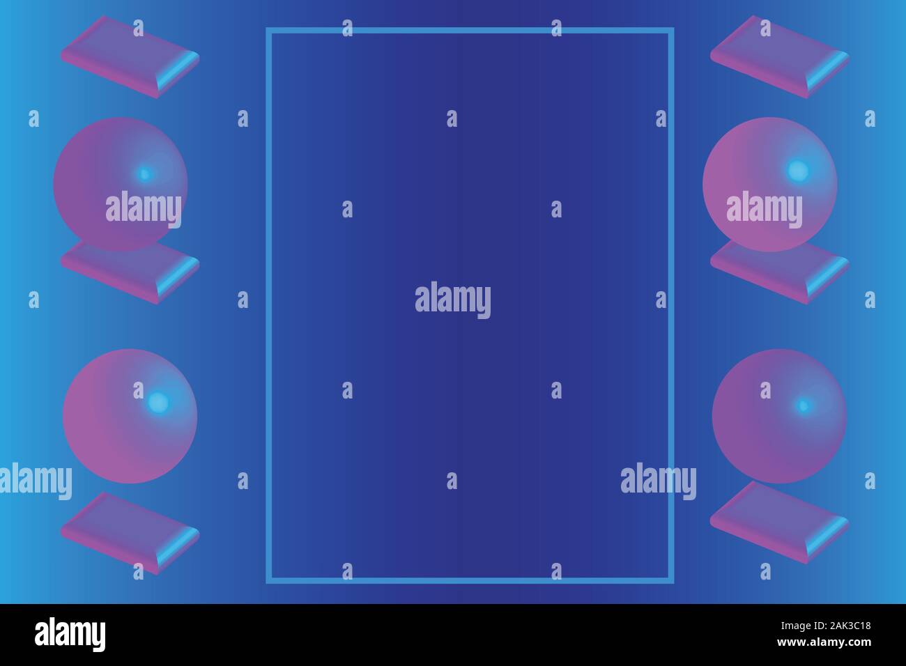 Frame of Blue Purple Balls Planes Stock Vector Image & Art - Alamy