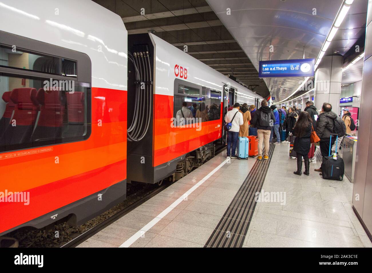 Vienna Airport train station, Vienna Austria Stock Photo - Alamy