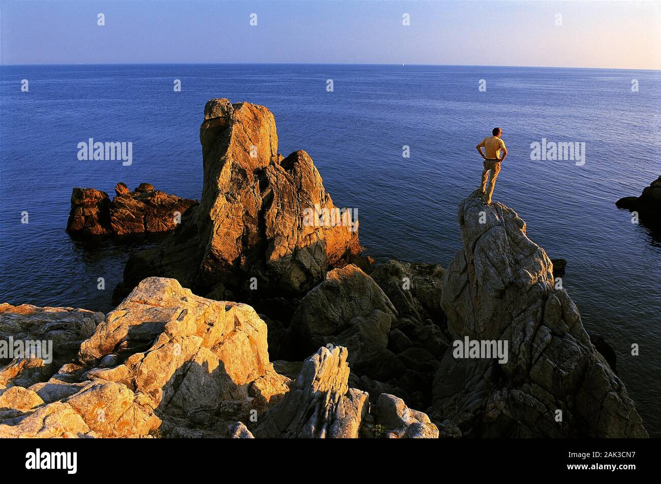 One of the rock formations near Le Croisic in Brittany in France ...
