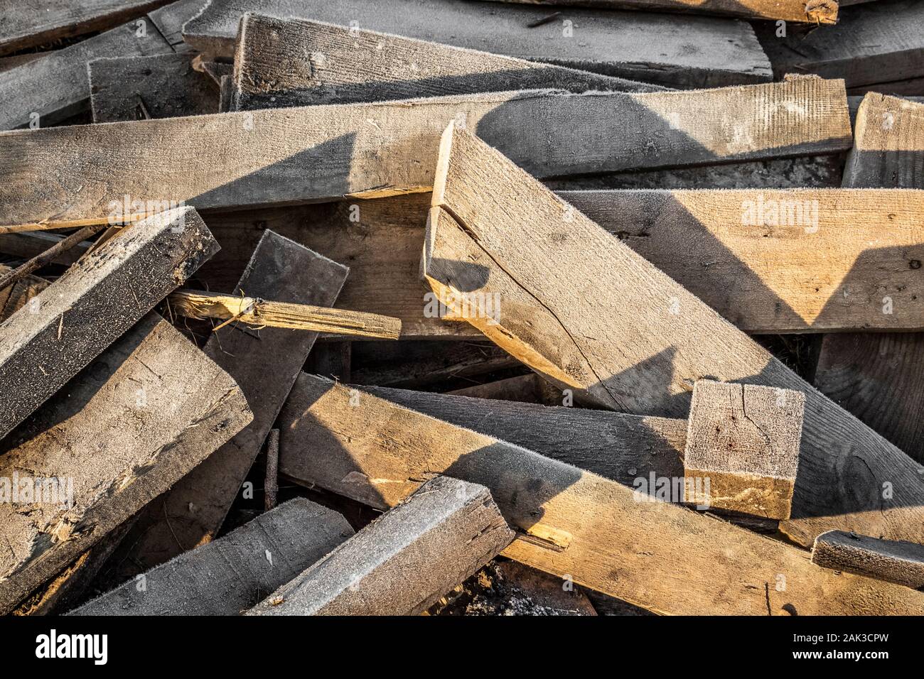Scraps of building wooden debris from bars and boards Stock Photo - Alamy