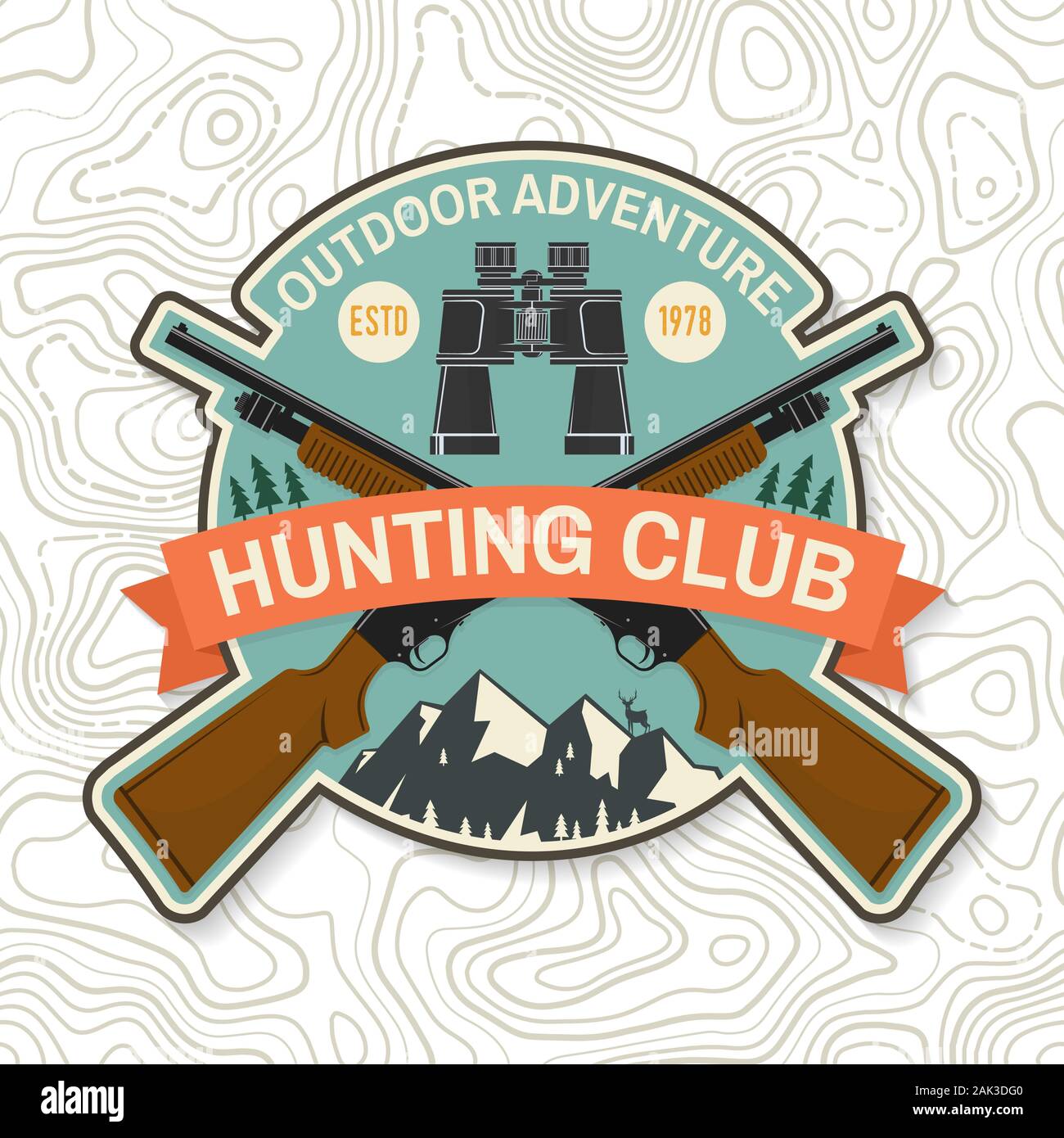 Hunting club. Vector. Concept for shirt or label, print, stamp , patch ...