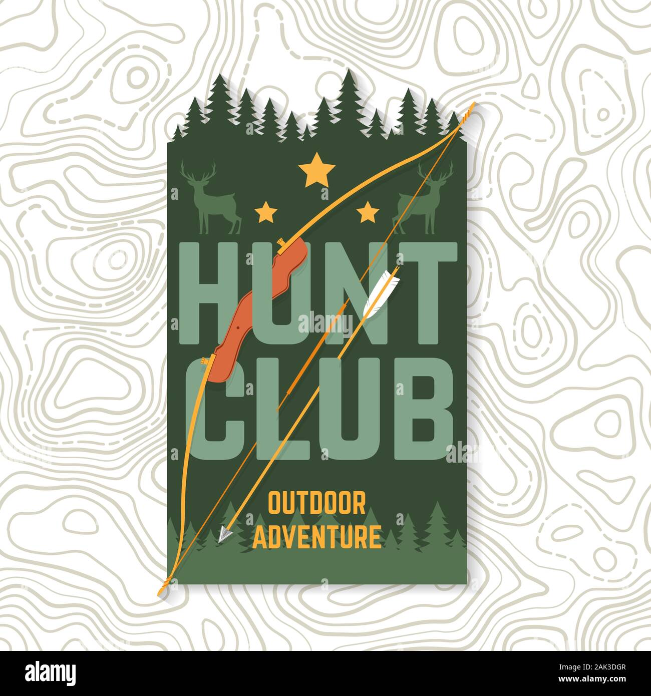 Hunting club. Vector illustration. Concept for shirt or label, print ...