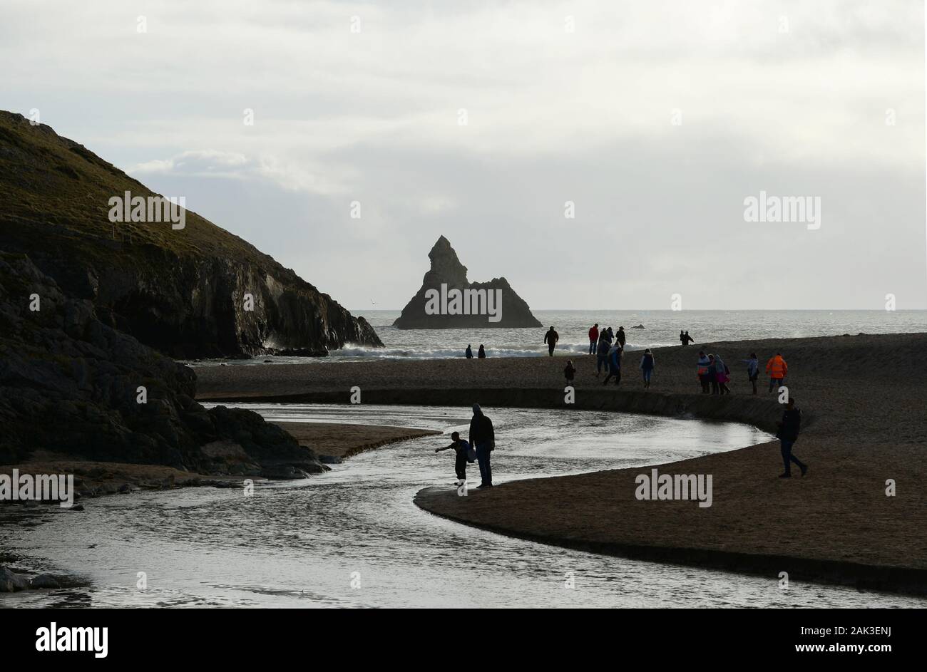 On beach broad haven hi-res stock photography and images - Alamy
