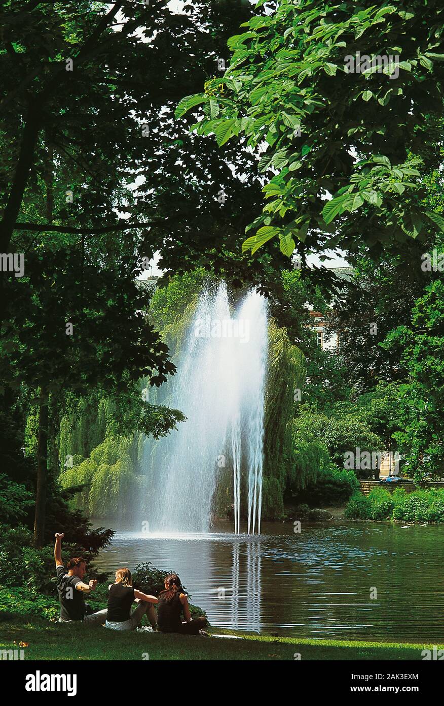 This idyllic park is located at the Wilhelmstraße in Wiesbaden, Germany ...