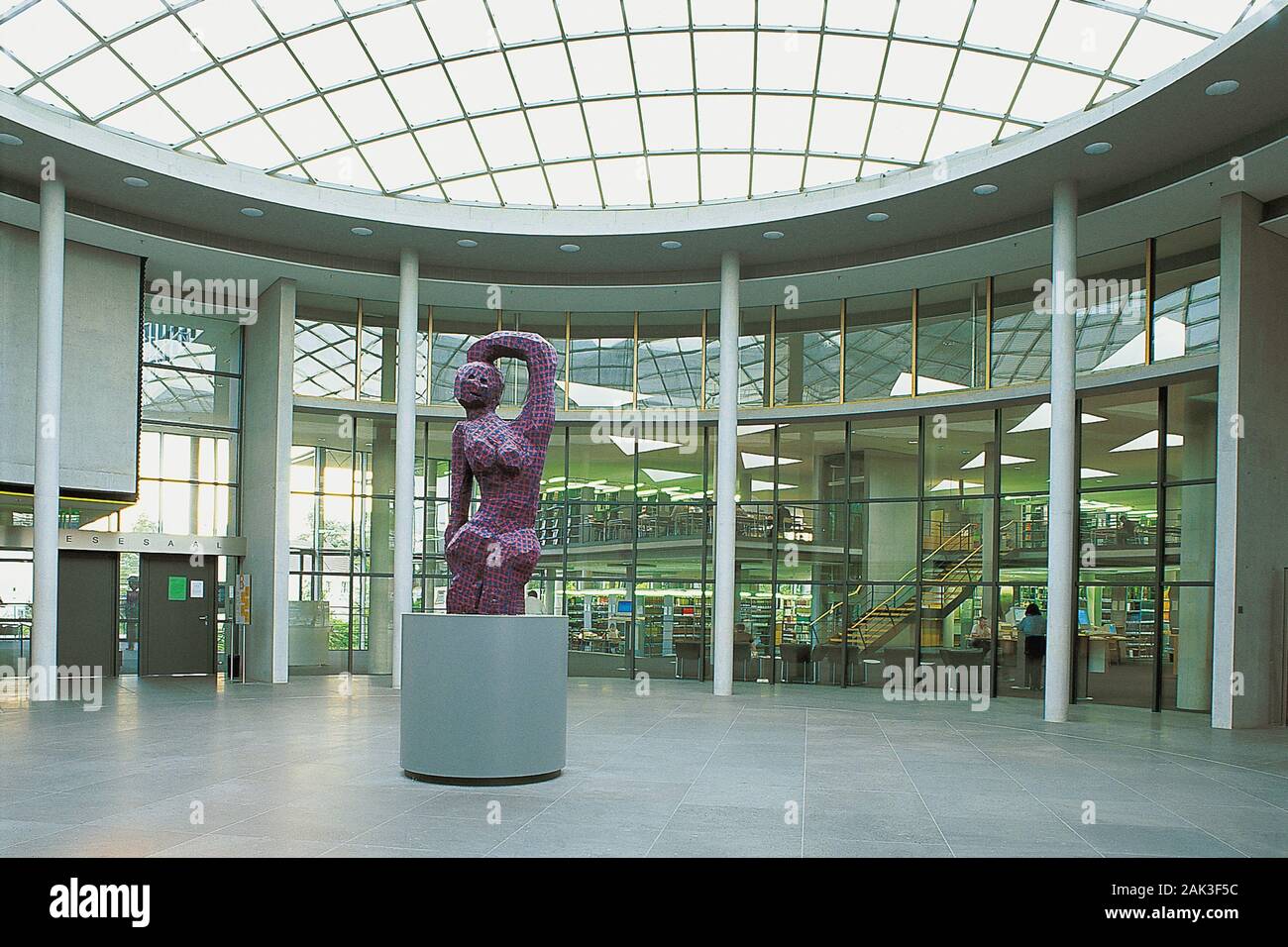 The German Library in Frankfurt on the Main, Germany, with an artful ...