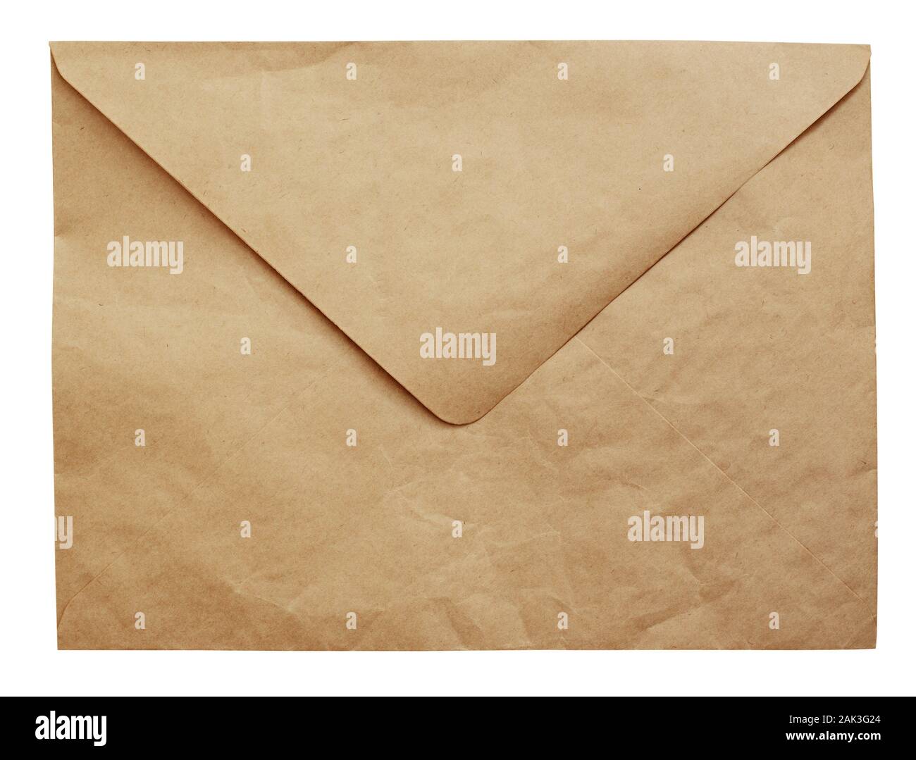 Crumpled craft paper envelop isolated on white background Stock Photo ... Crumpled craft paper envelop isolated on white background Stock Photo ...