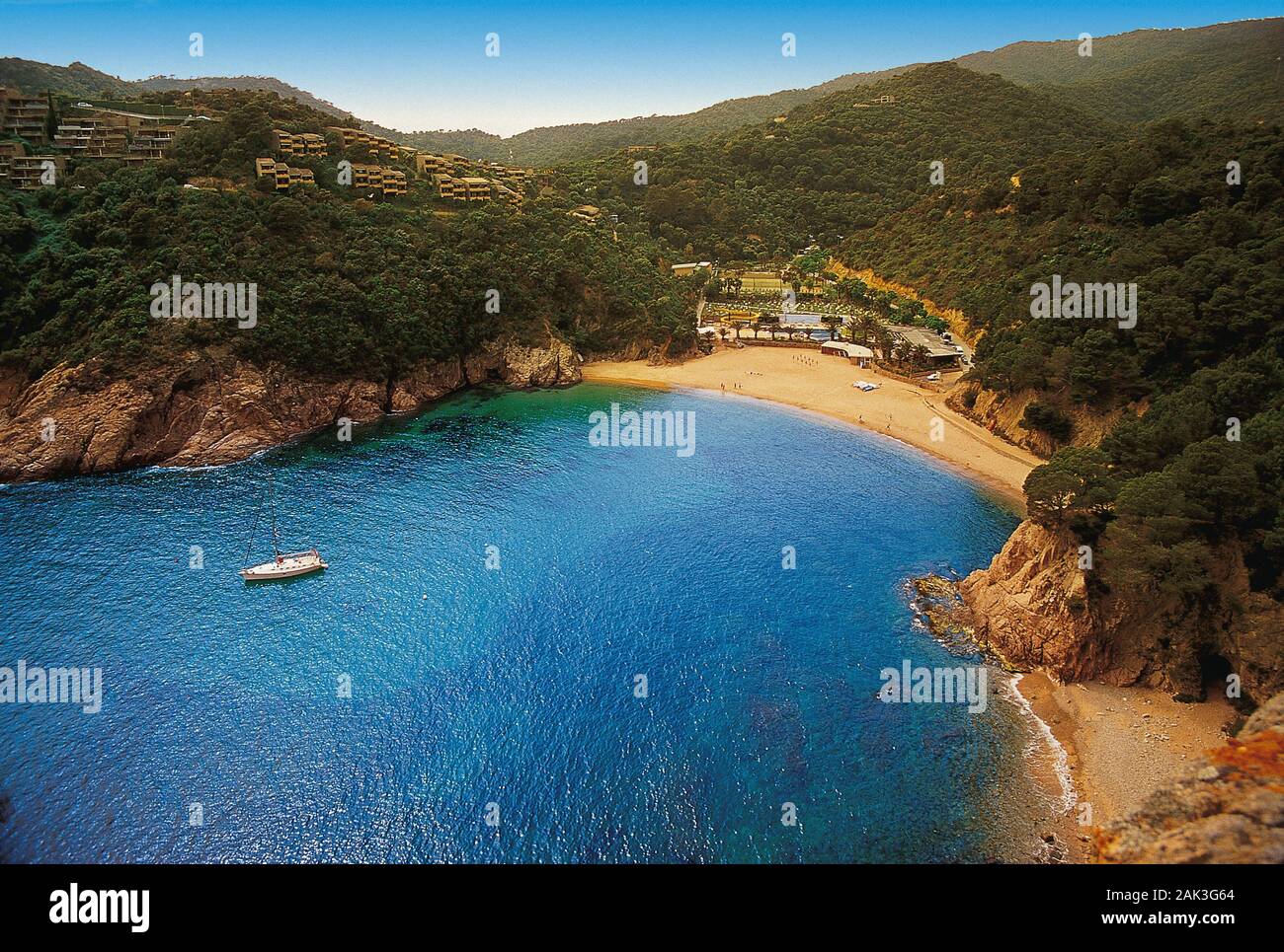 The Cala Giverola is a little bathing bay north of Tossa de Mar, Costa ...