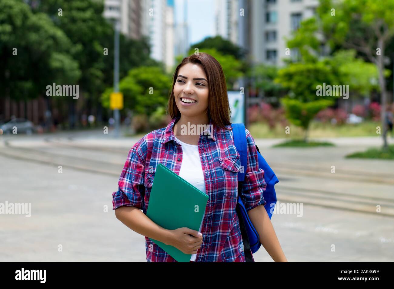 Hispanic woman laughing hi-res stock photography and images - Alamy