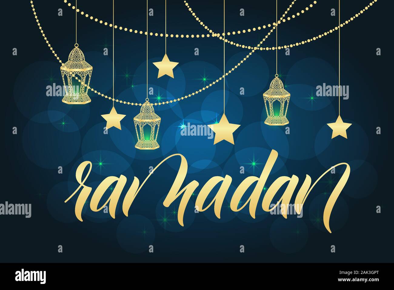 Ramadan kareem fanous lamp Stock Vector Images - Alamy